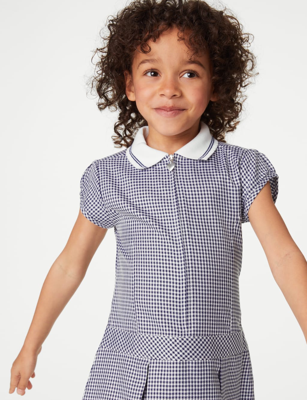 Navy Gingham School Dresses | M&S