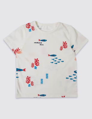 Pure Cotton All Over Print Top | M&S