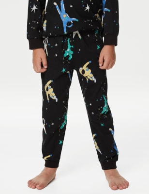 Pure Cotton Glow In The Dark Space Pyjamas (1-8 Yrs)