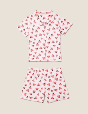 Cotton Ladybird Print Short Pyjama Set (1-7 Yrs) | M&S