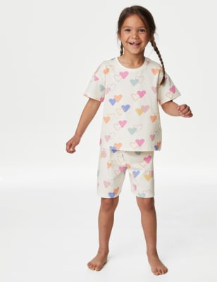 Pack of 2 Pure Cotton Printed Pajama Set