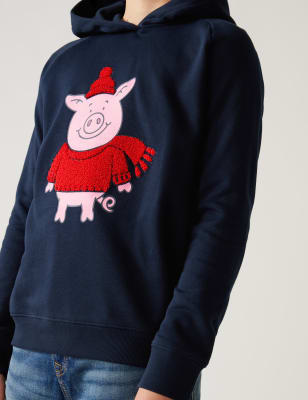 Cotton Rich Percy Pig™ Hoodie (6 -16 Yrs)