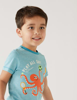 Pure Cotton Octopus T-Shirt