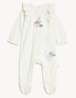 2pk Cotton Blend Peter Rabbit™ Sleepsuits
