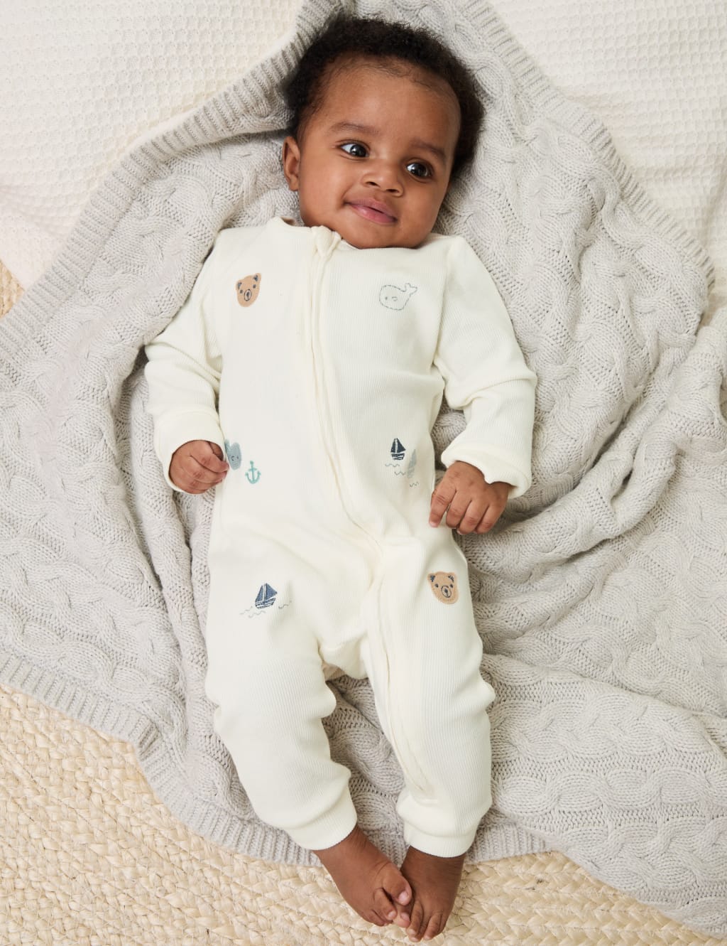 Babies’ White Sleepsuits | M&S
