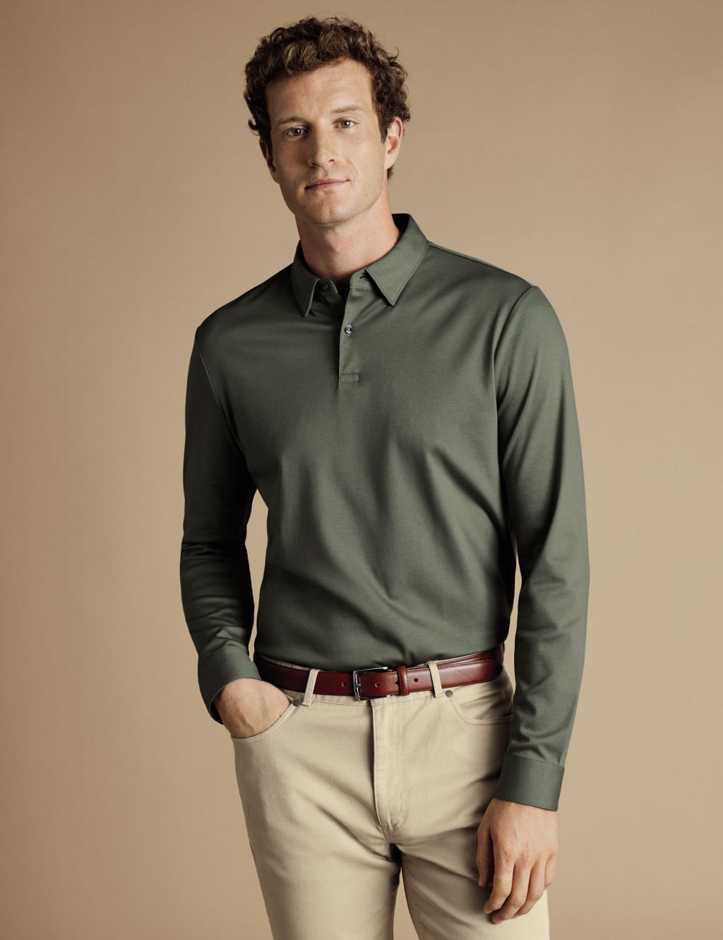 Long-sleeved Men’s Polo Shirts | M&S