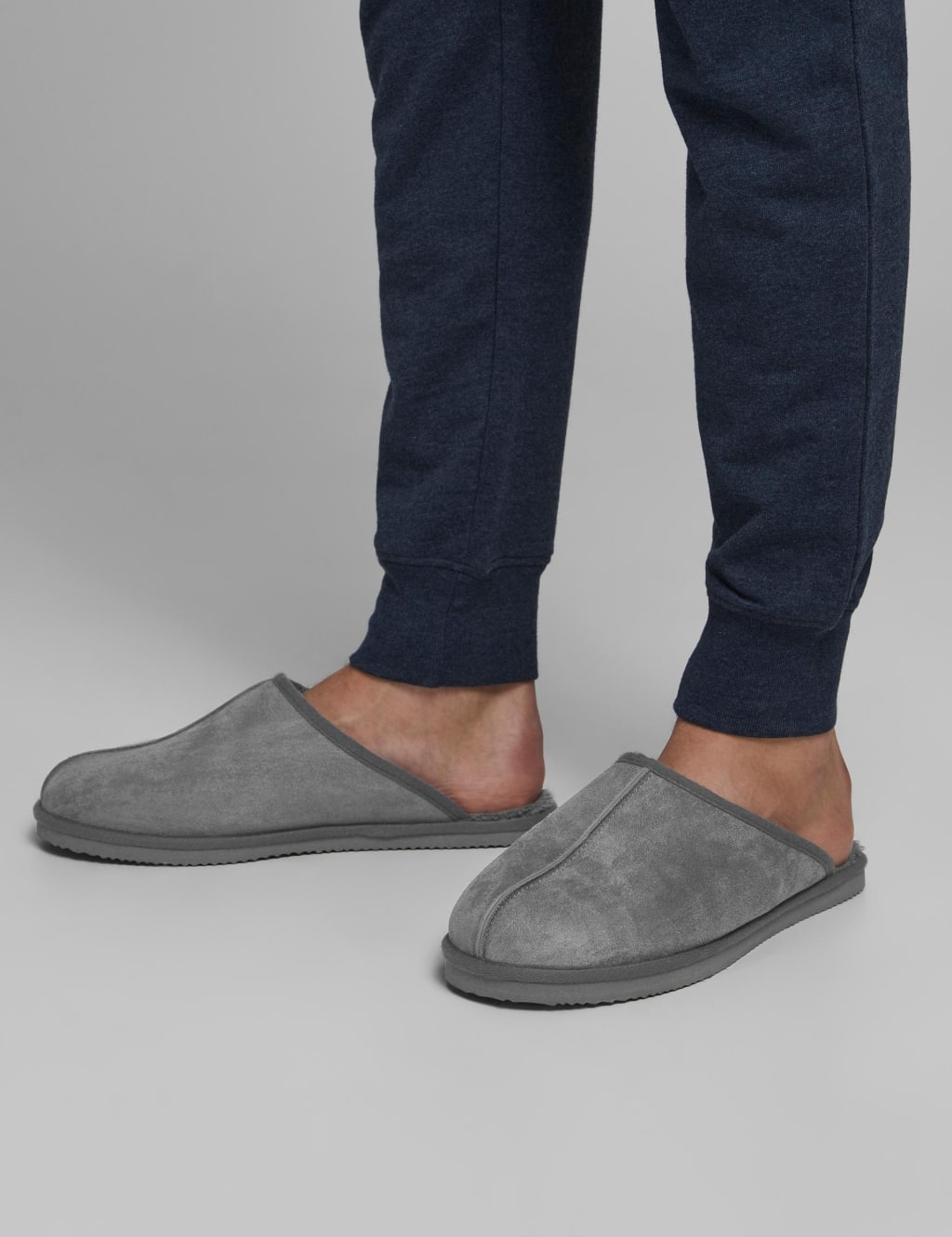 Men’s Grey Slippers | M&S
