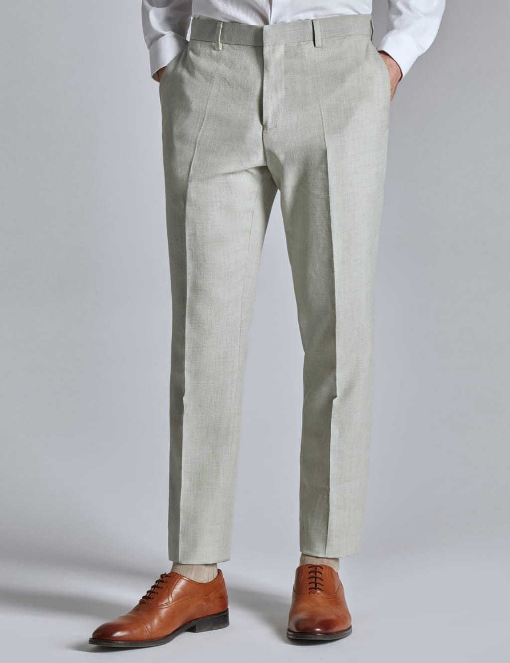 Men’s Smart Linen Trousers | M&S