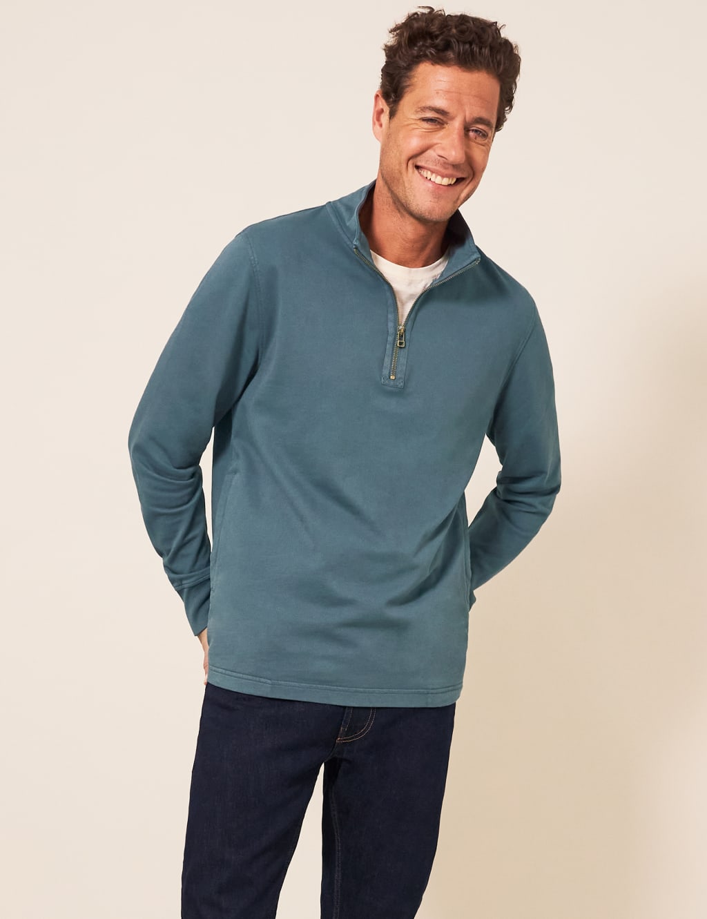 Men’s Half-Zip Sweatshirts & Hoodies | M&S