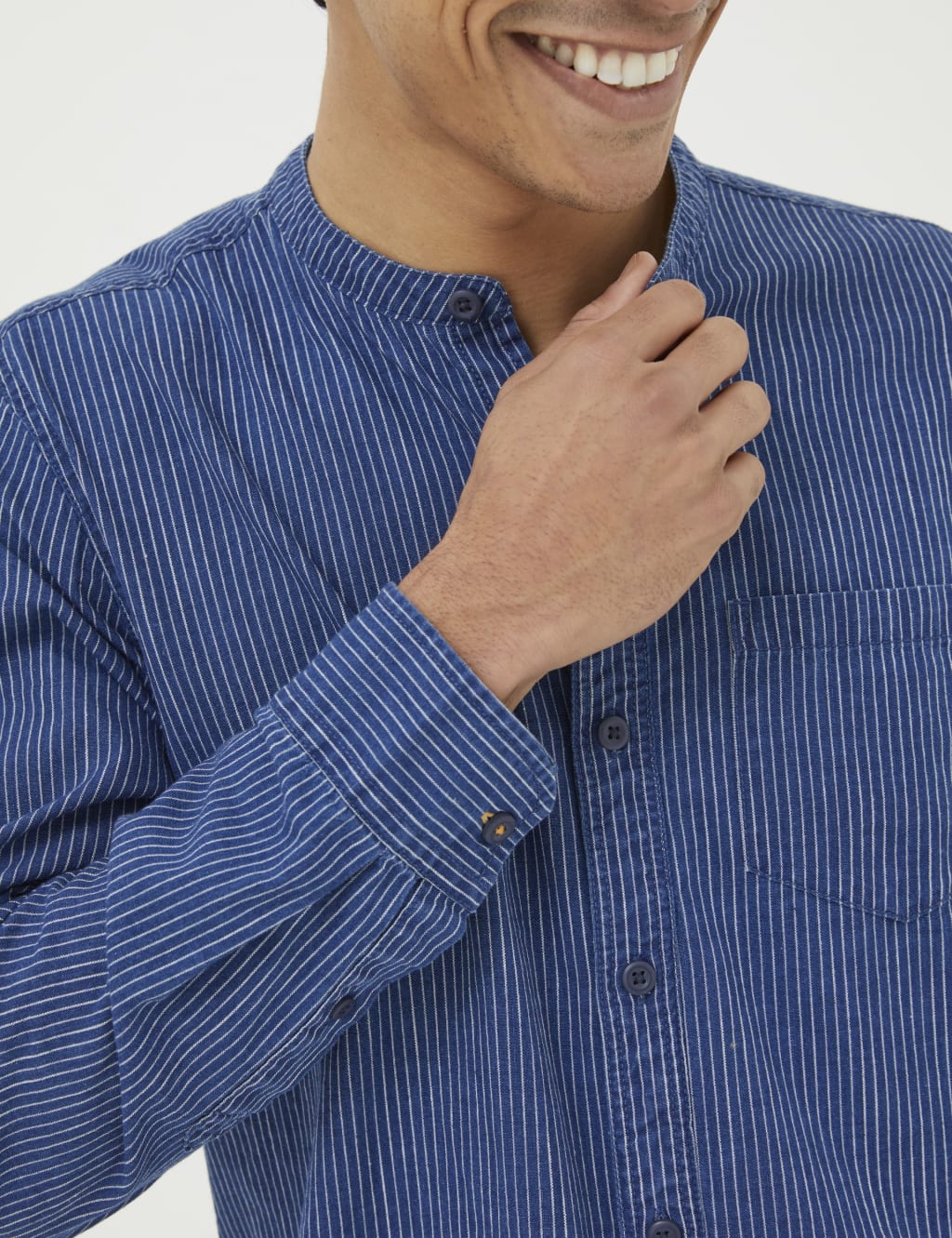 Men’s Grandad-Collar Shirts | M&S