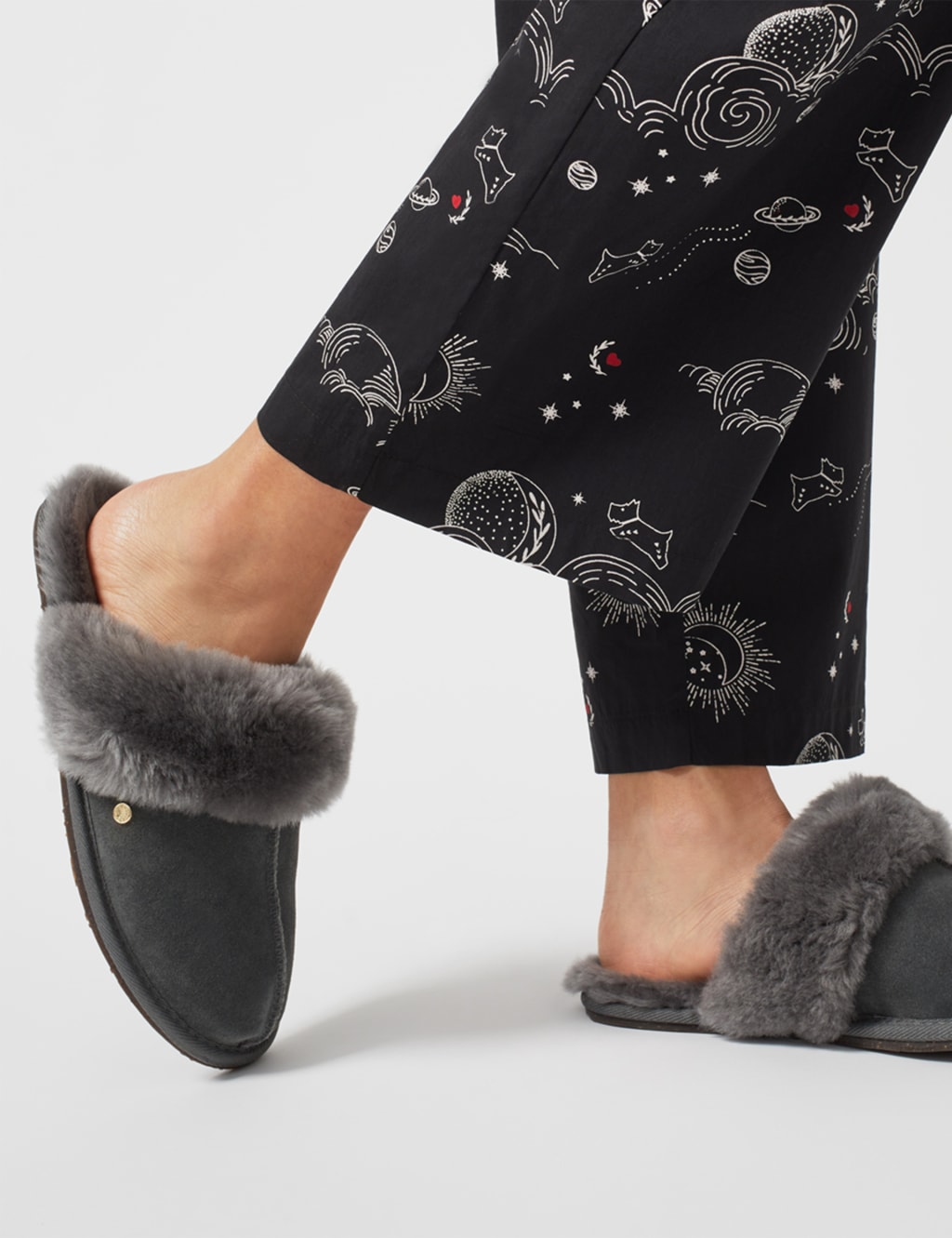 Women's Grey Slippers | M&S