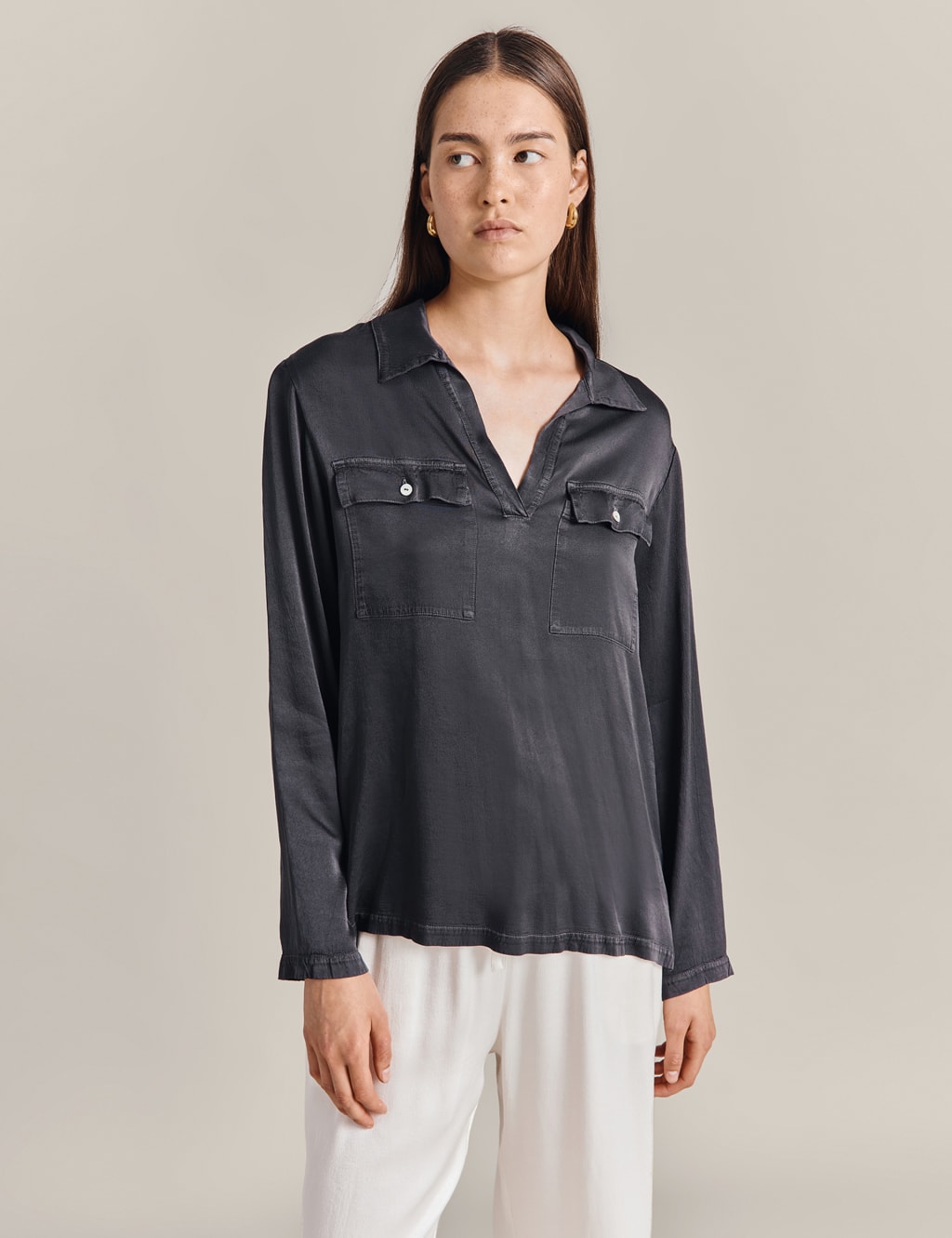 Women's Grey Shirts & Blouses I M&S | M&S