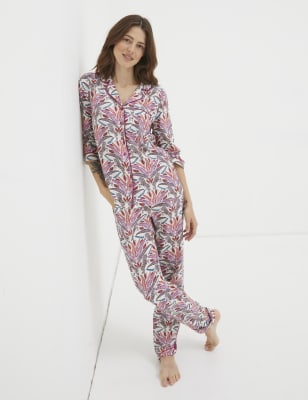 Pure Cotton Printed Pyjama Top | FatFace | M&S
