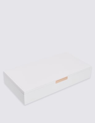 Sleek Bonded Large Jewellery Box | M&S Collection | M&S