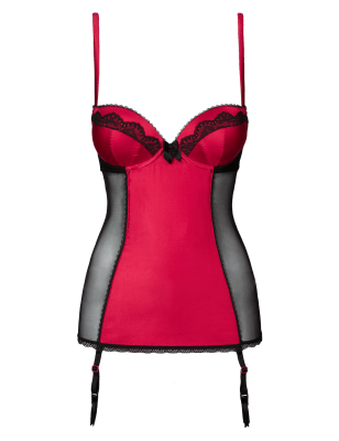 Silk Floral A-DD Basque with Lace | Limited Collection | M&S