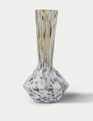 Tall Aditya Glass Mottled Vase | Gallery Home | M&S