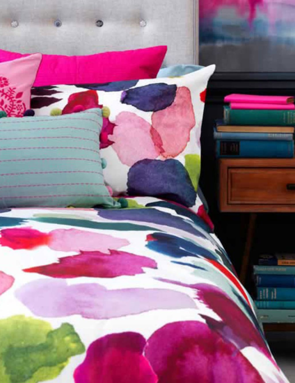 Sateen Abstract Bedding Set | Bluebellgray | M&S