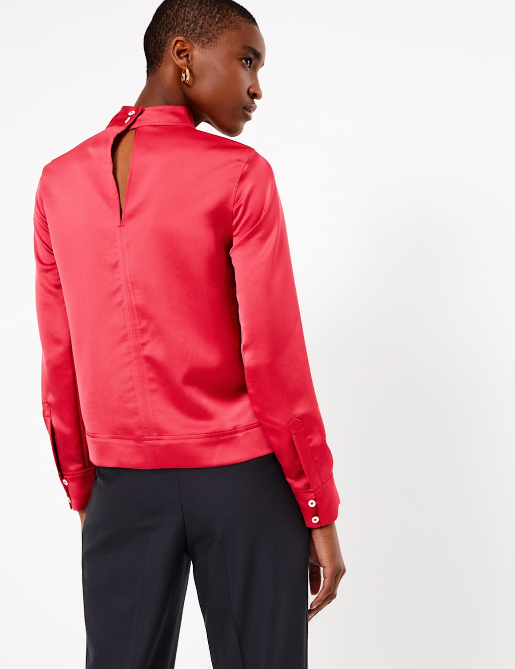 Satin High Neck Shell Top | Autograph | M&S