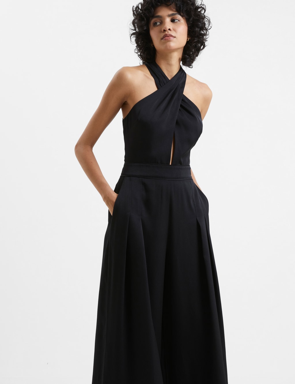 Satin Sleeveless Wide Leg Jumpsuit | French Connection | M&S
