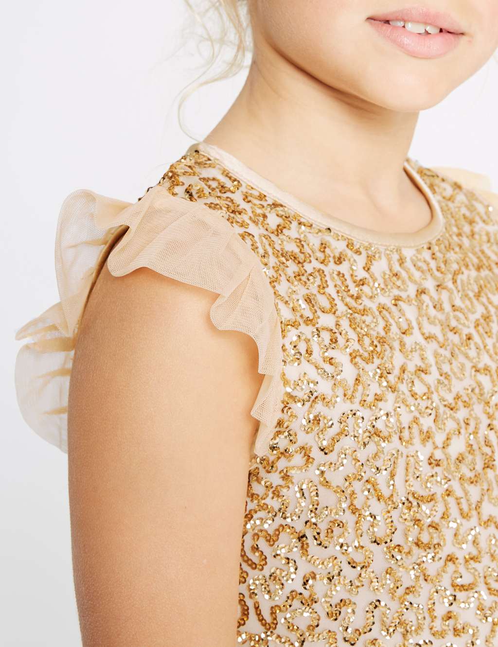 Sequin Shell Top (3-16 Years) | M&S