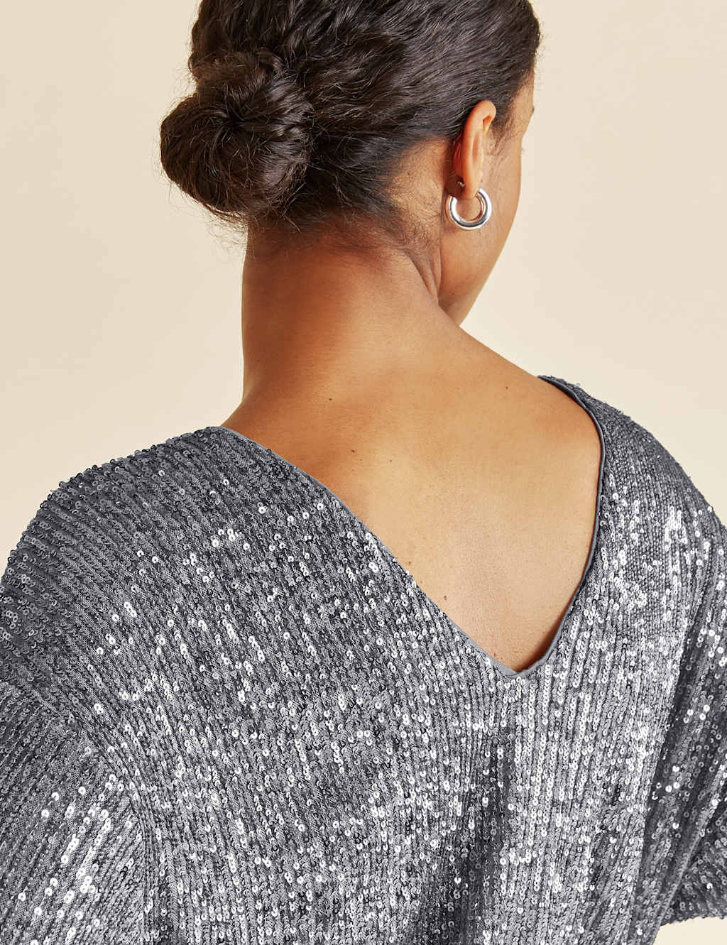 Sequin Slash Neck Top | Albaray | M&S