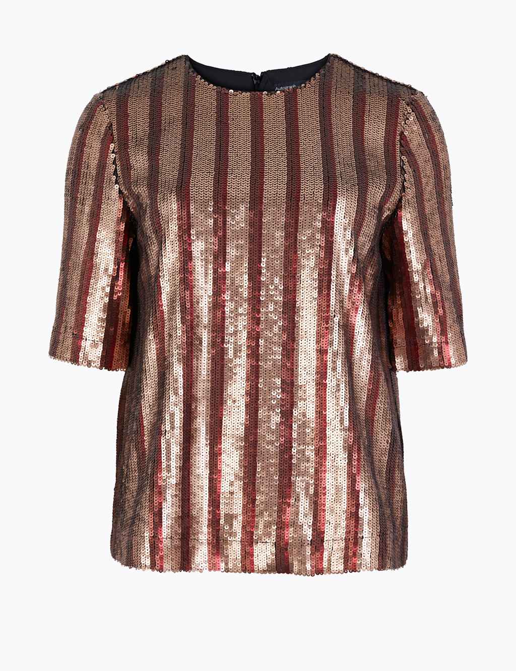 Sequin Striped Shell Top | Autograph | M&S