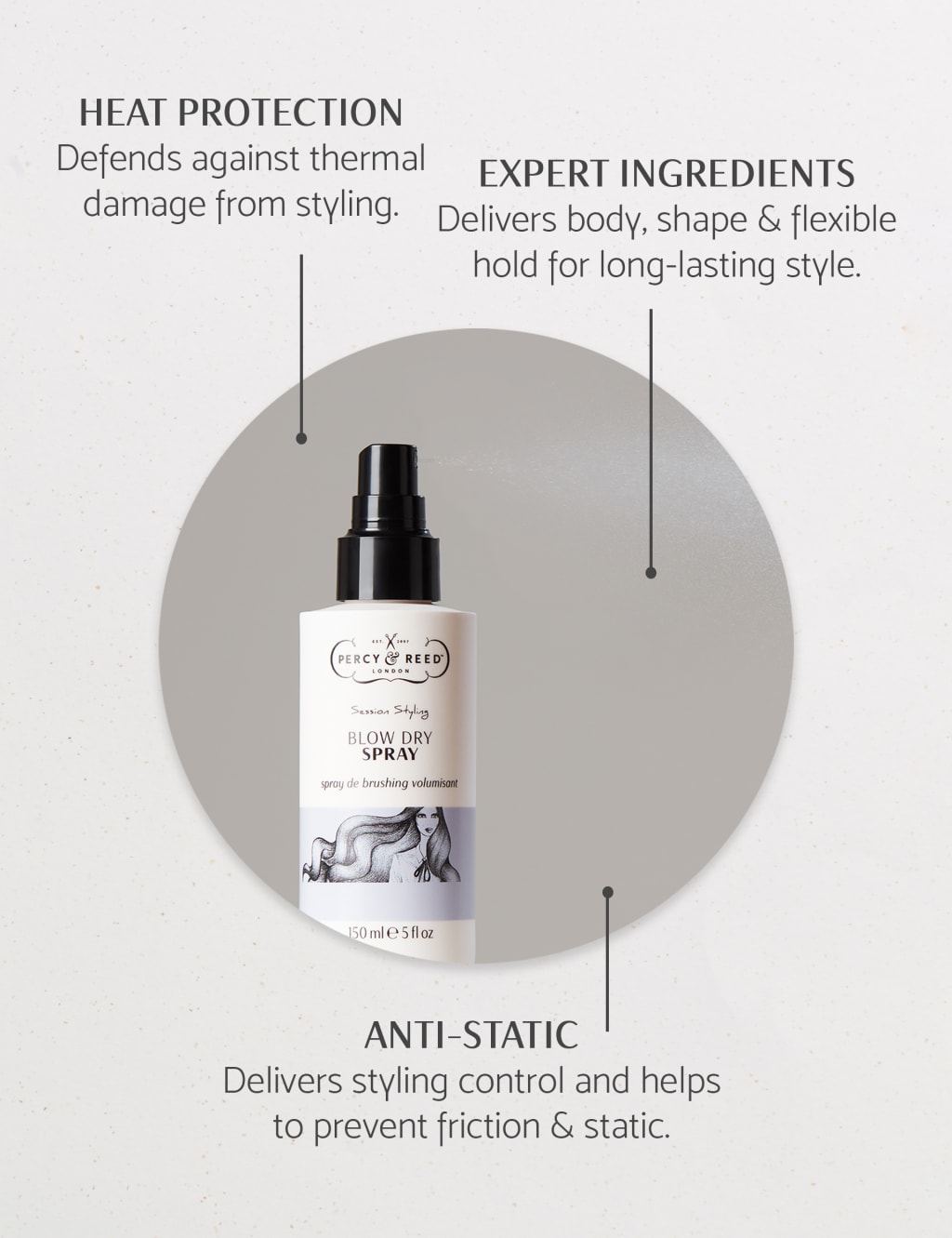 Session Styling Blow Dry Spray 150ml | Percy & Reed™ | M&S