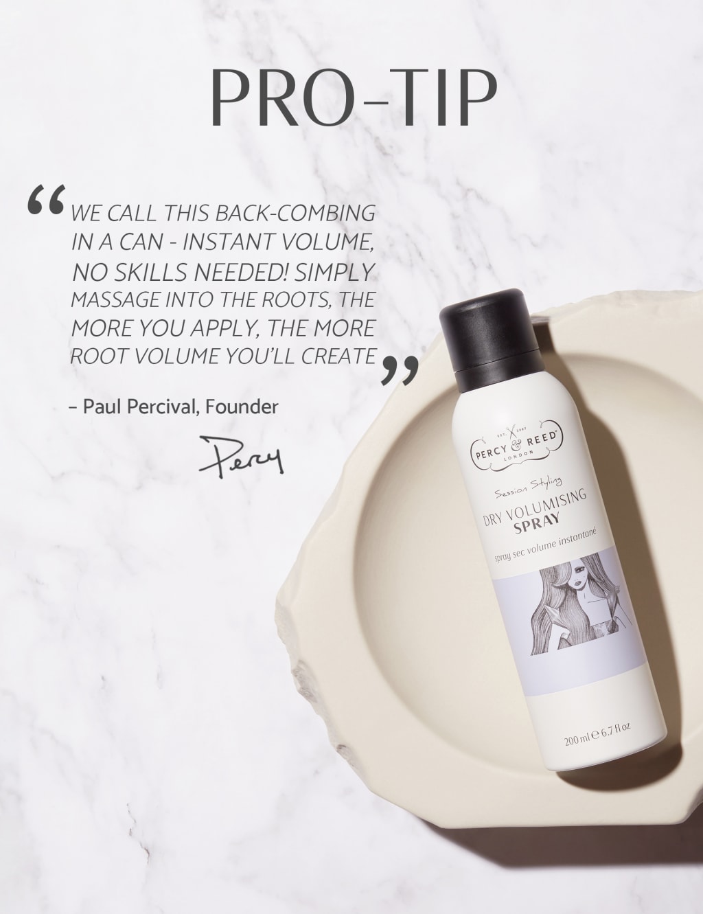 Session Styling Dry Volumising Spray 200ml | Percy & Reed™ | M&S