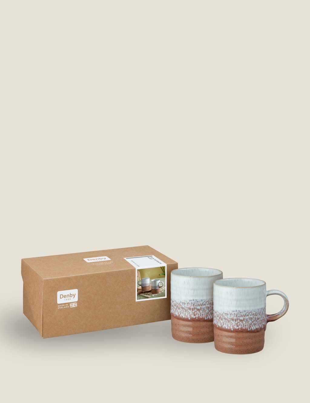 Set of 2 Kiln Accents Rust Mugs | Denby | M&S