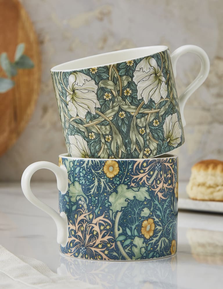 Set of 2 Seaweed Mugs | Morris & Co | M&S
