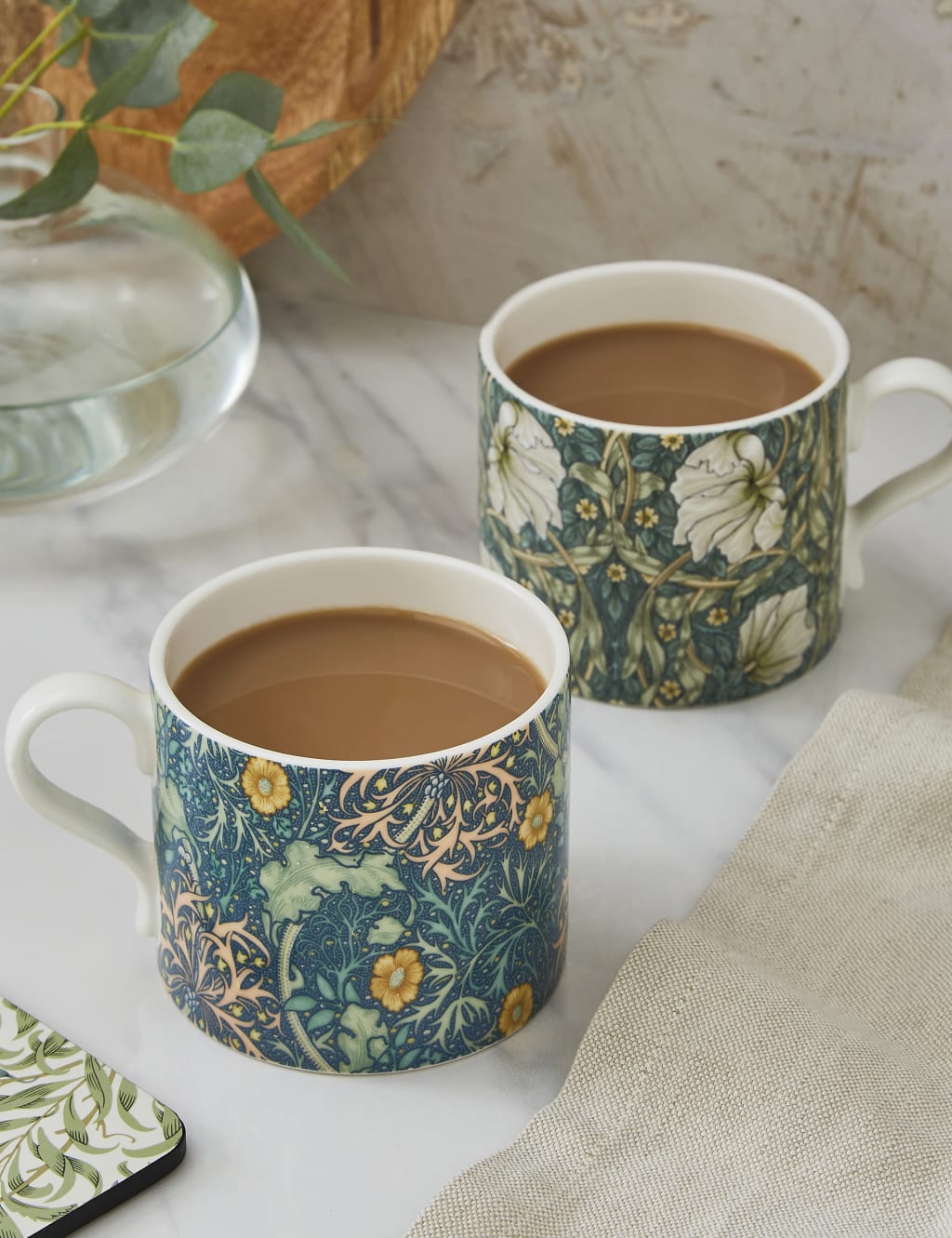 Set of 2 Seaweed Mugs | Morris & Co | M&S