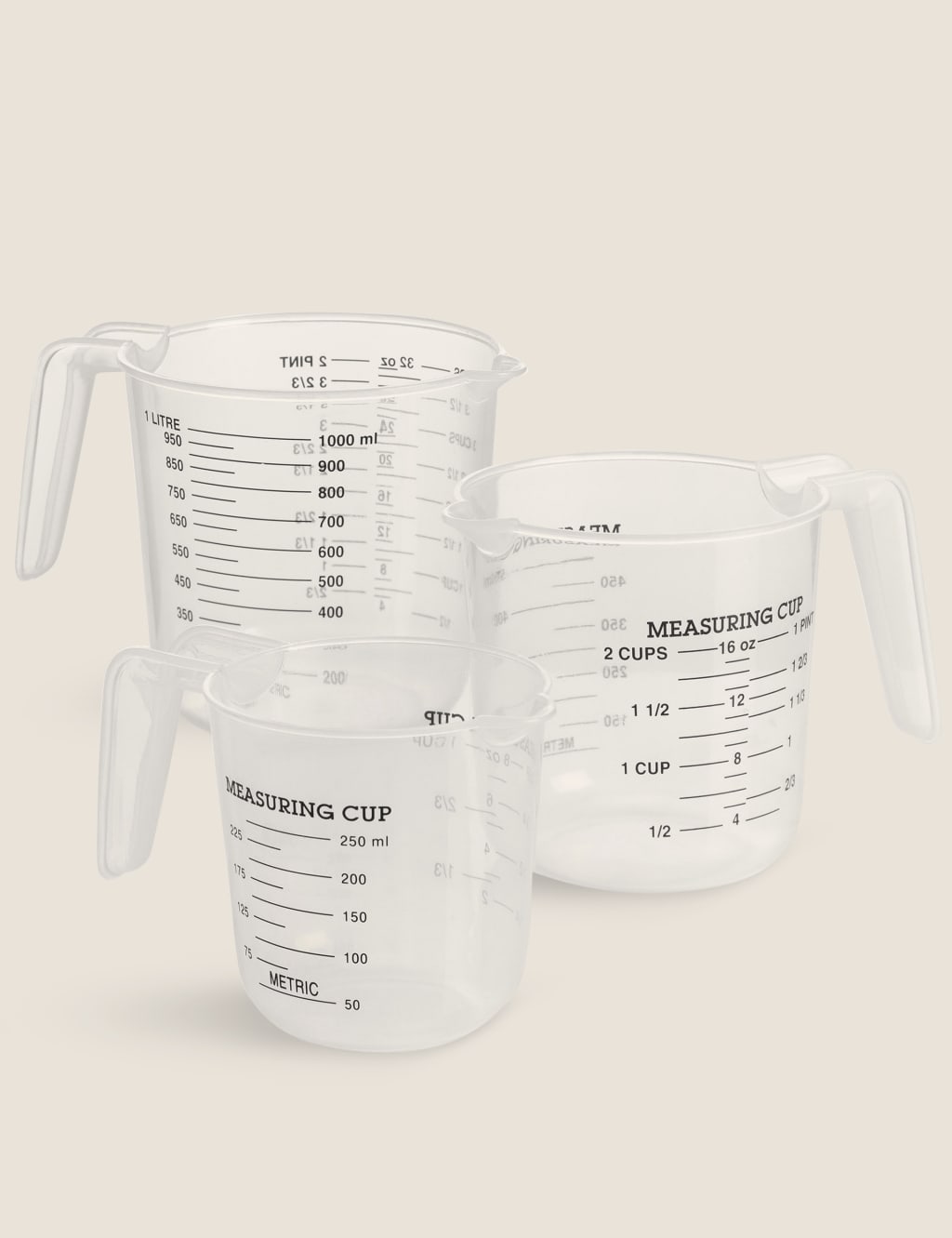 Set of 3 Measuring Jugs | M&S Collection | M&S
