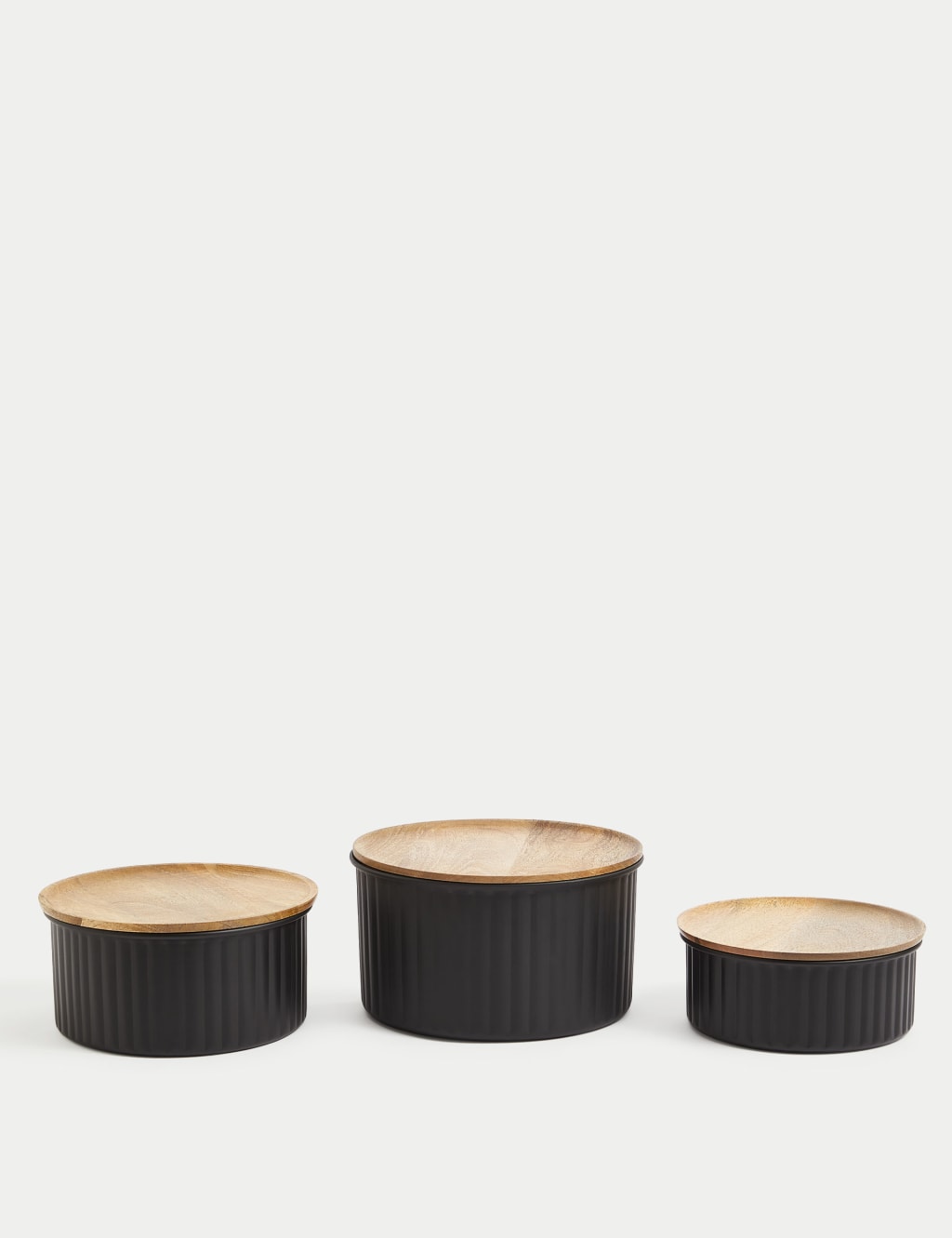 Set of 3 Ribbed Stacking Cake Tins | M&S Collection | M&S
