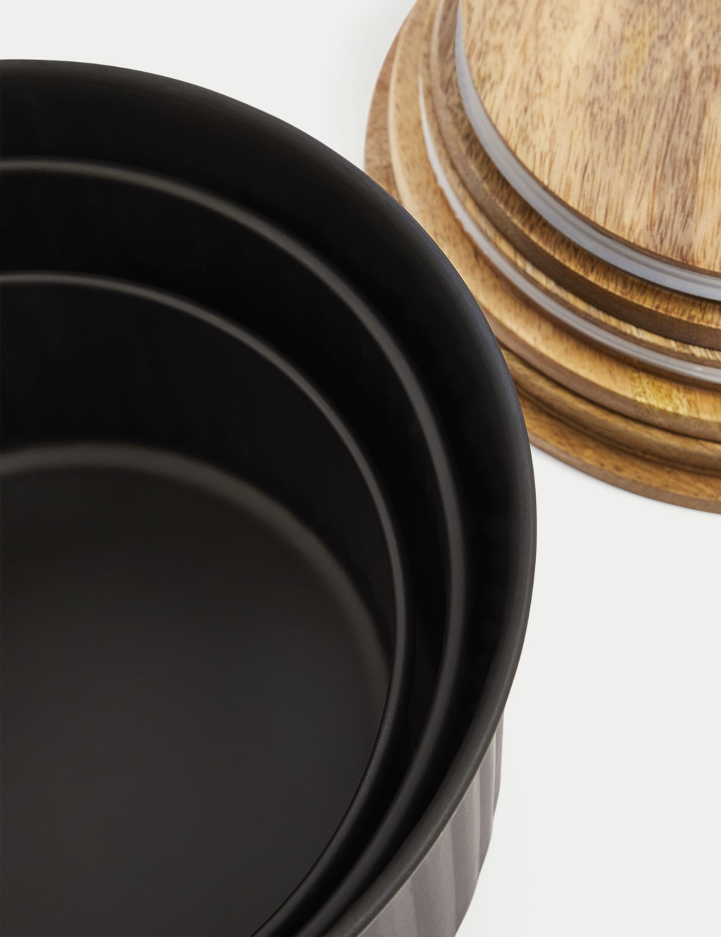 Set of 3 Ribbed Stacking Cake Tins | M&S Collection | M&S