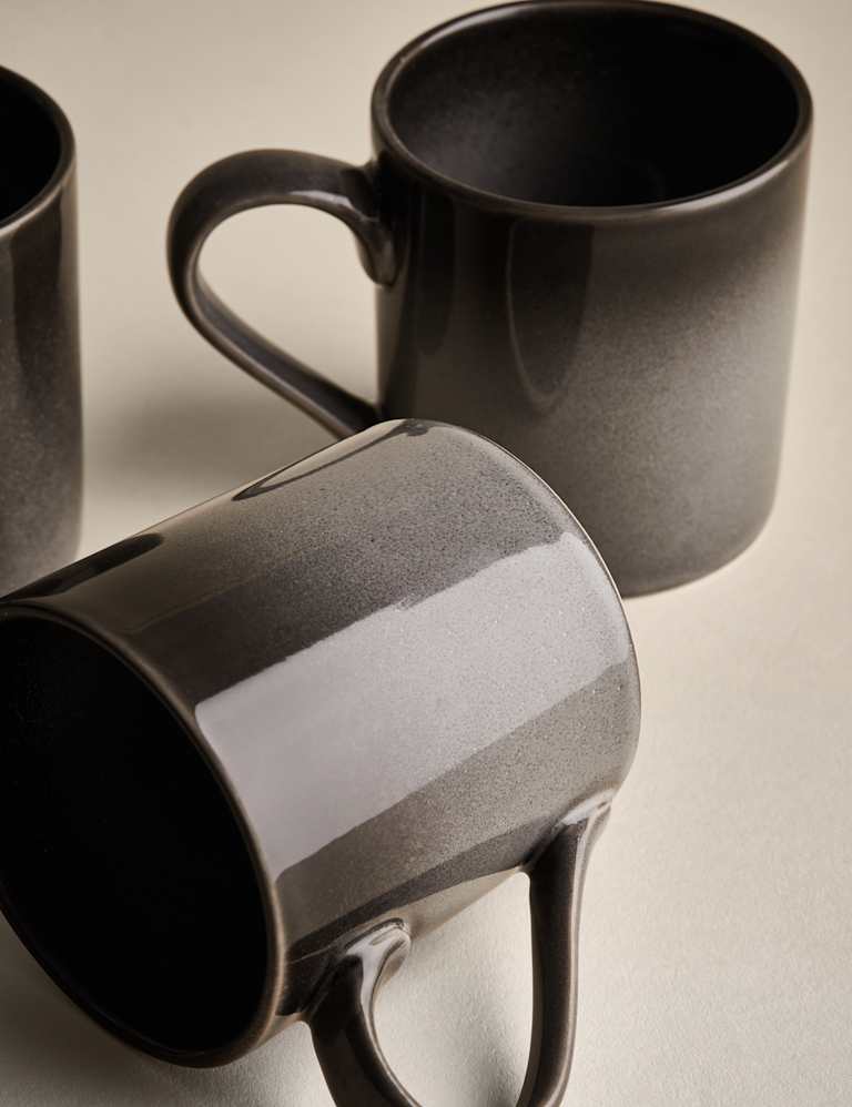 Set of 4 Amberley Reactive Mugs | M&S Collection | M&S