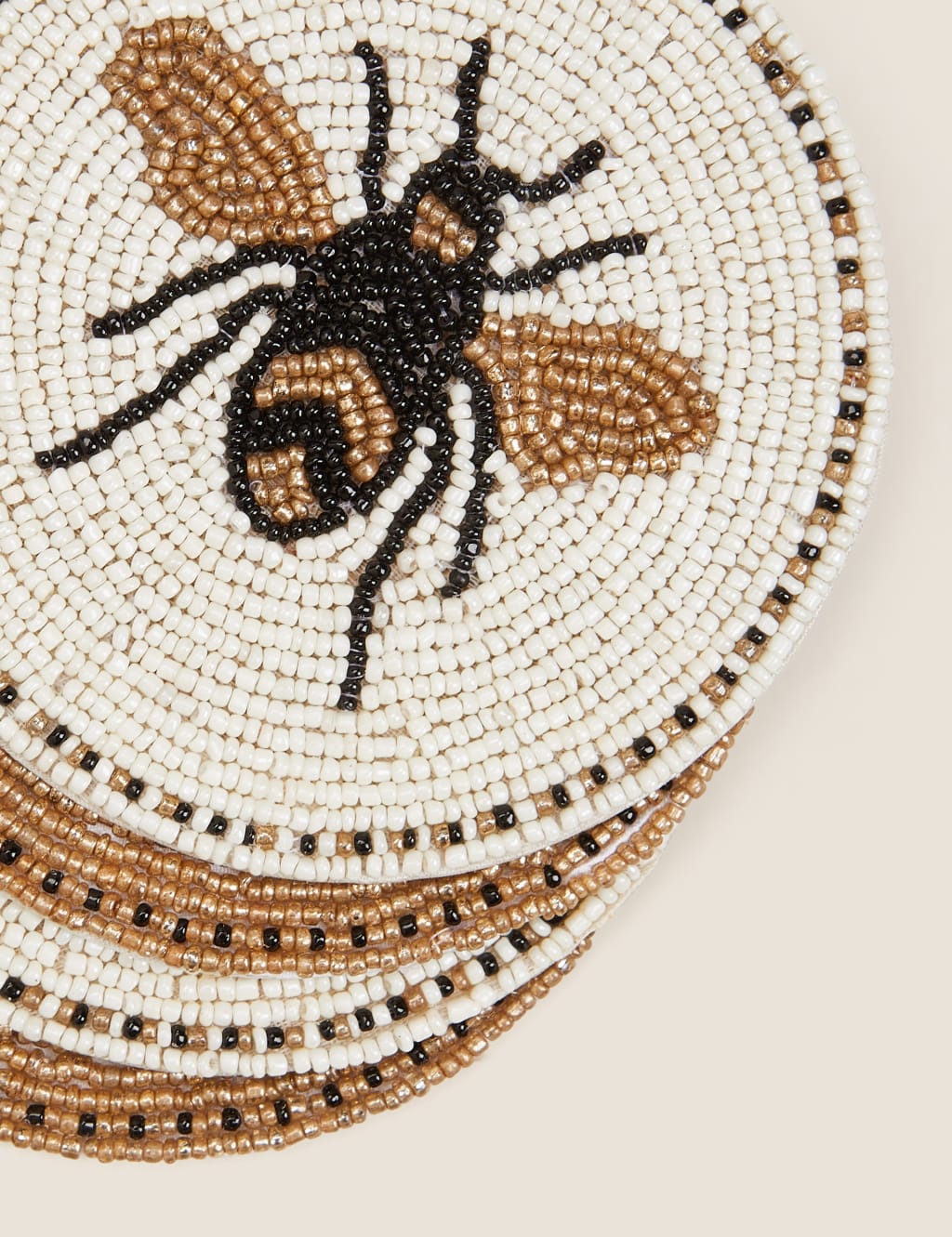 Set of 4 Beaded Bee Coasters | M&S Collection | M&S