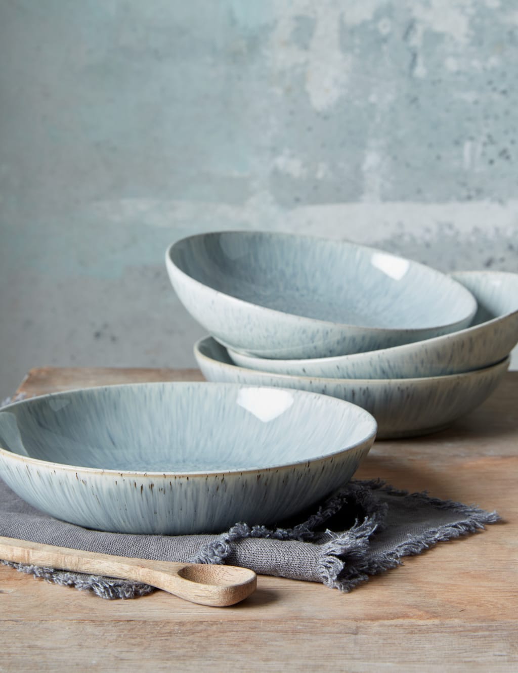 Set of 4 Halo Speckle Pasta Bowls | Denby | M&S