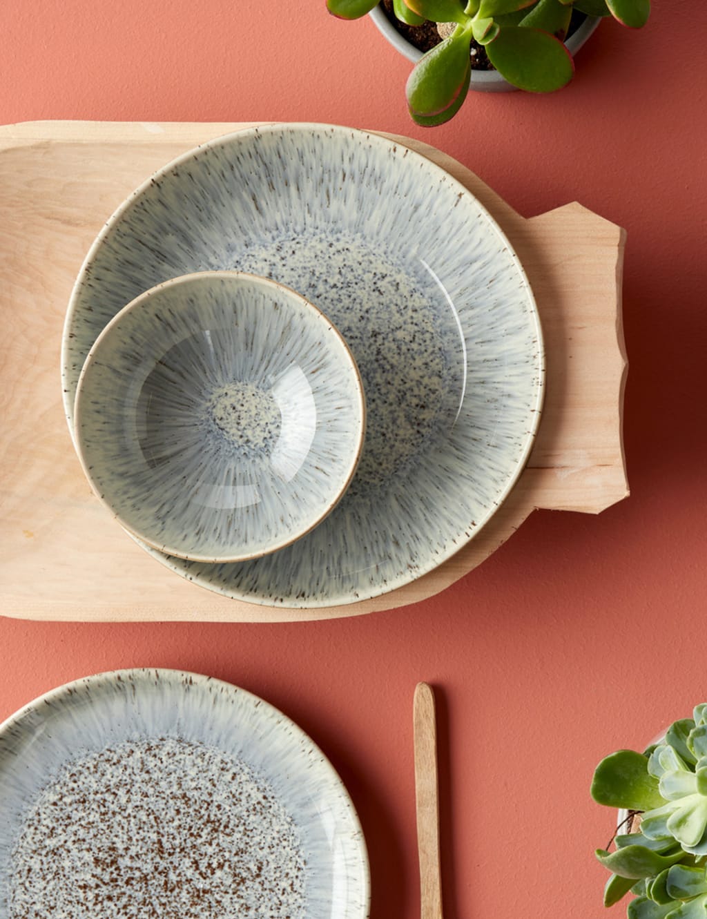 Set of 4 Halo Speckle Pasta Bowls | Denby | M&S