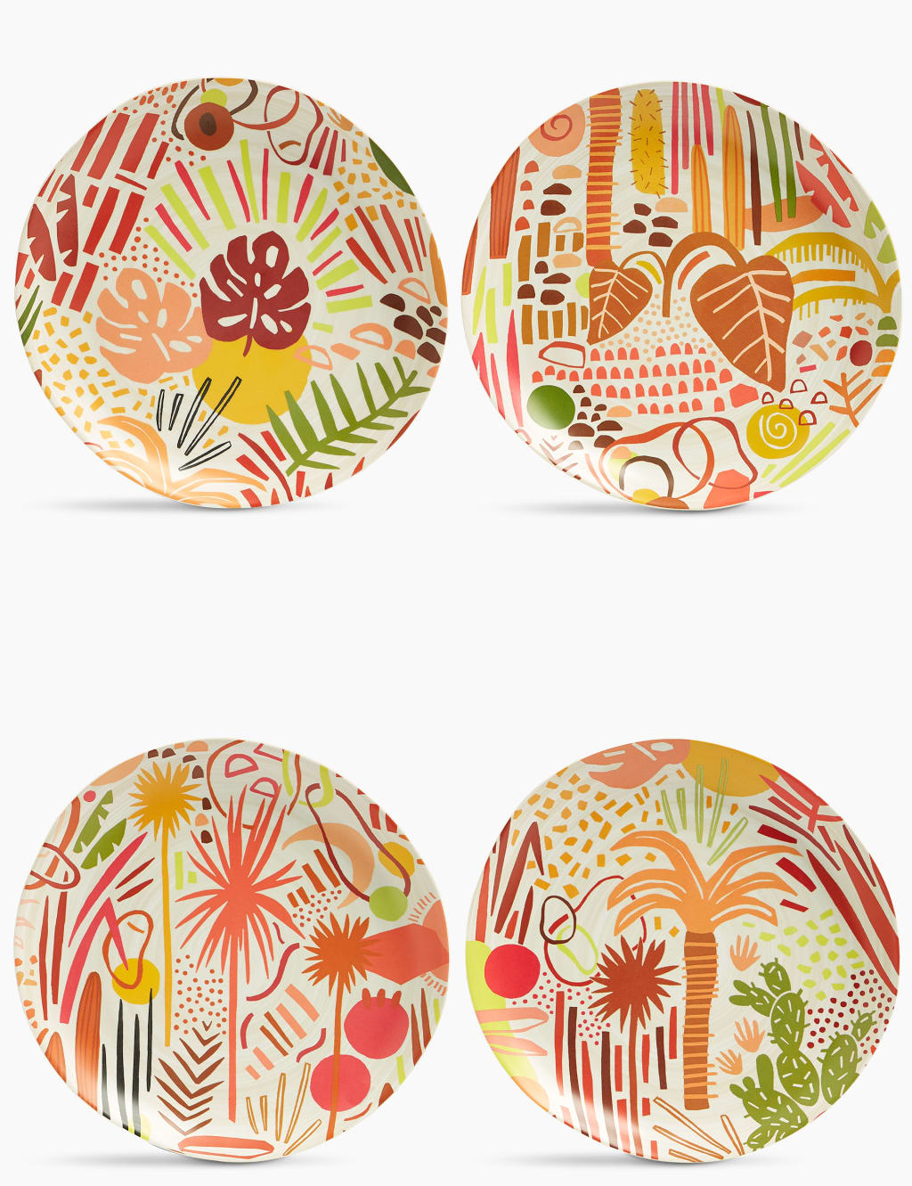 Set of 4 Jungle Side Plates | M&S