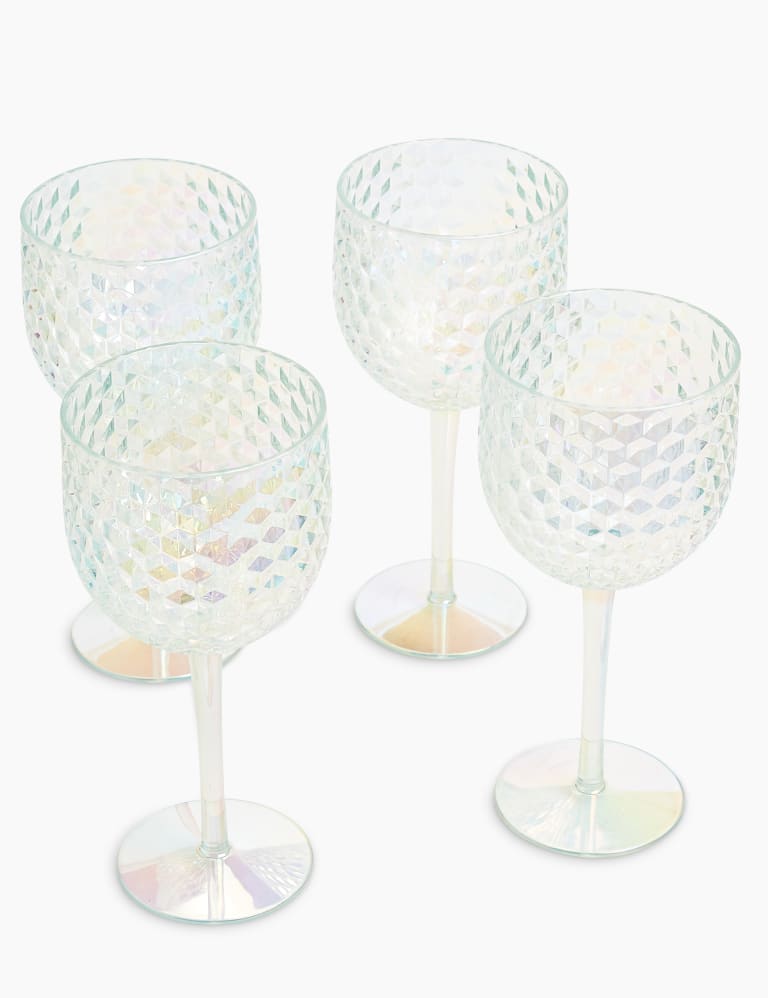 Set Of 4 Lustre Picnic Wine Glasses Mands Collection Mands