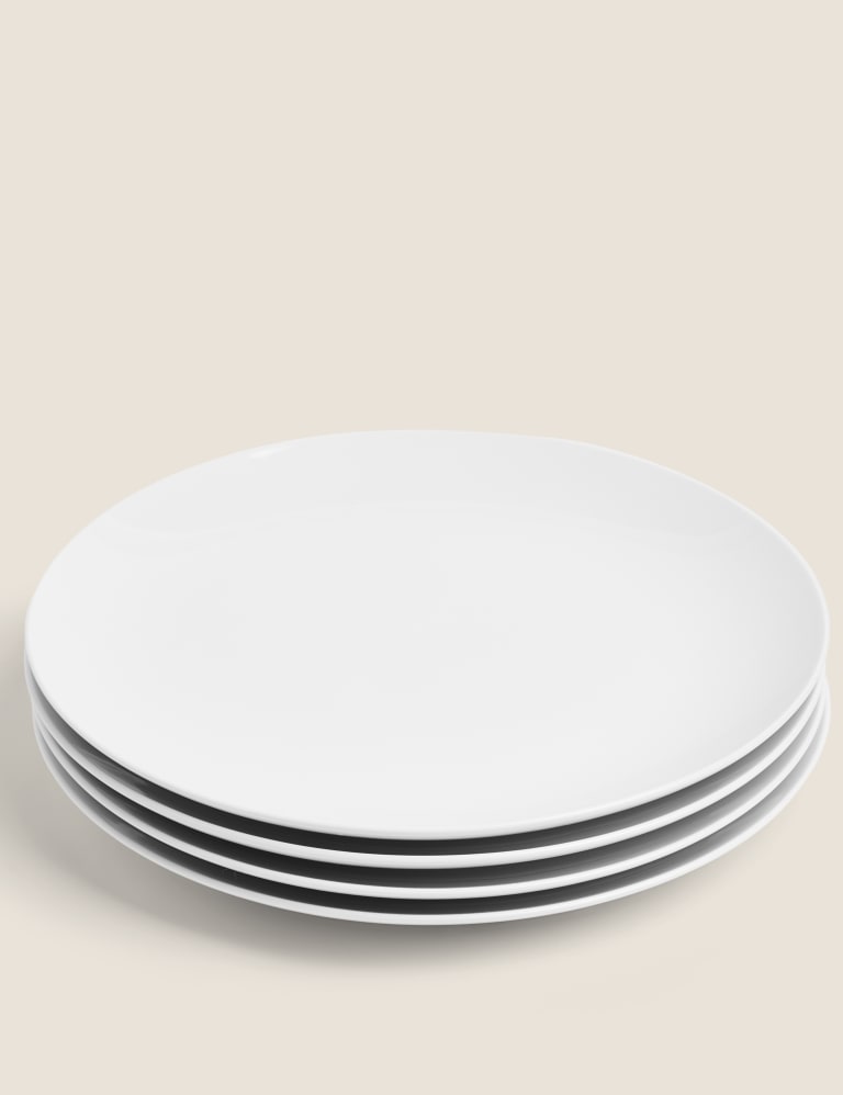 Set of 4 Maxim Coupe Dinner Plates | M&S Collection | M&S