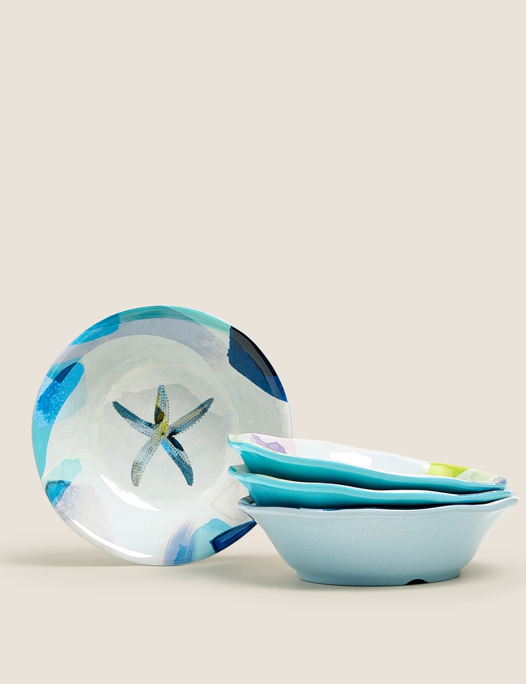 Set of 4 Nautical Cereal Bowls | M&S