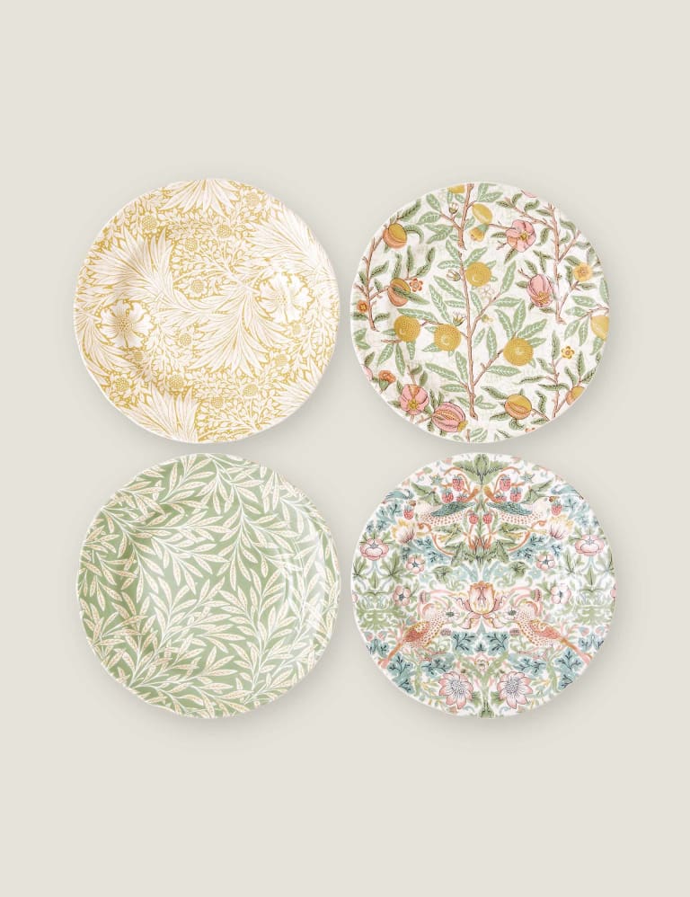 Set of 4 Patterned Side Plates | Morris & Co | M&S