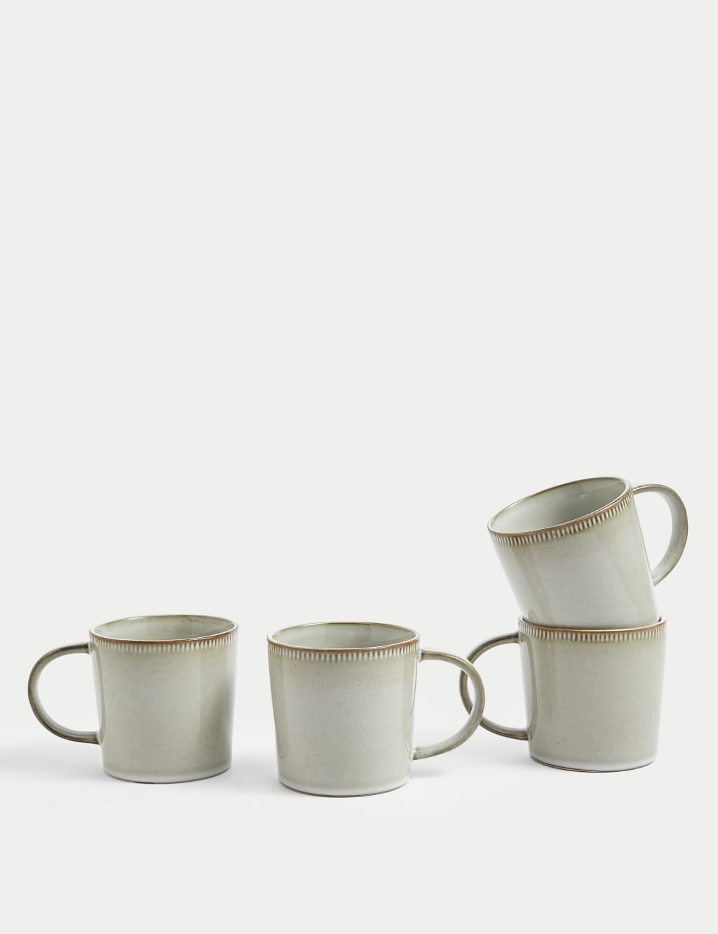Set Of 4 Stoneware Mugs Mands X Fired Earth Mands