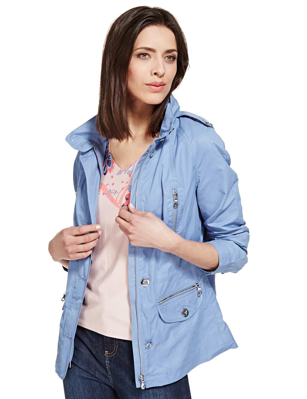 Short Soft Hooded Parka with Stormwear™ | Per Una | M&S