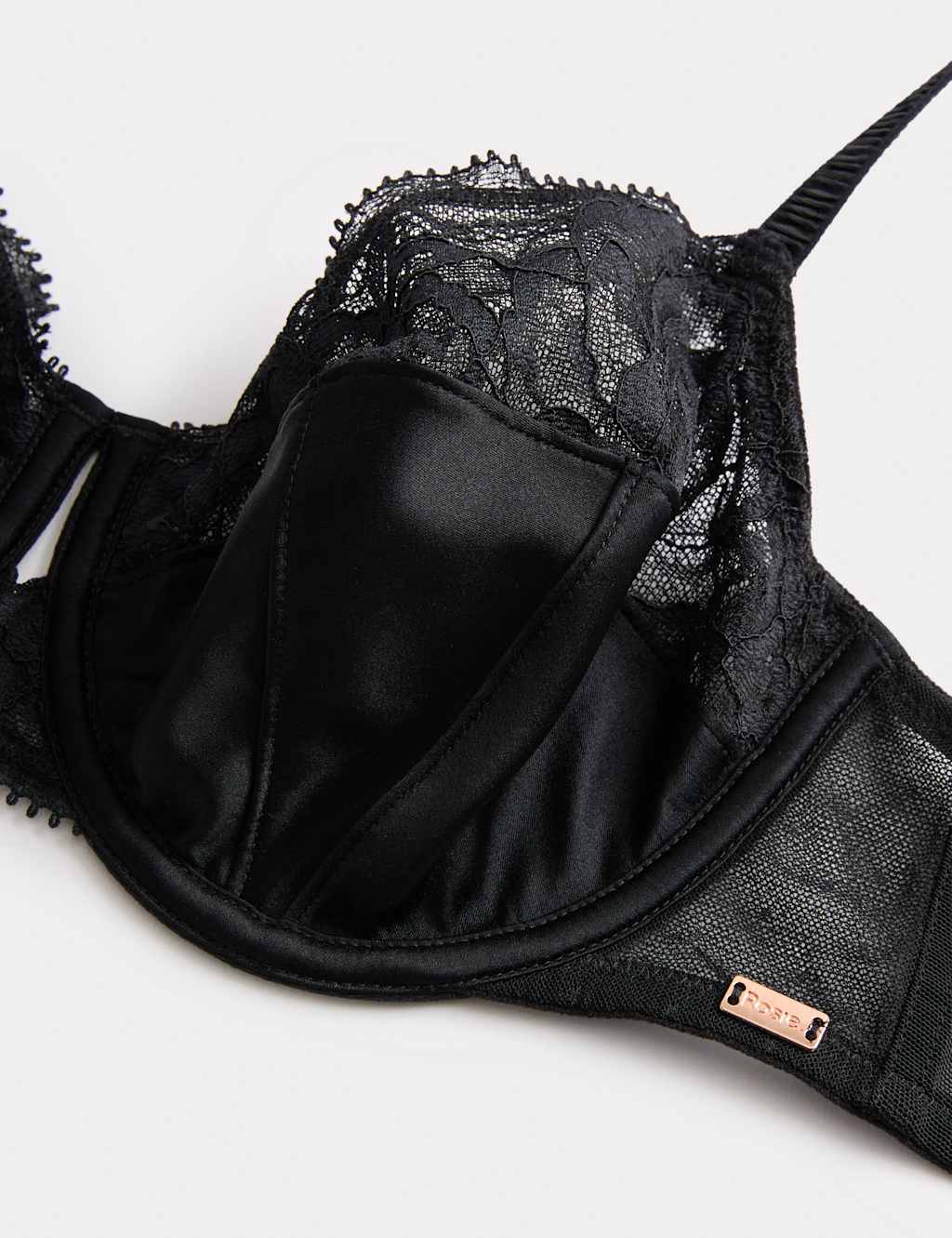 Silk & Lace Wired Balcony Bra | Rosie | M&S