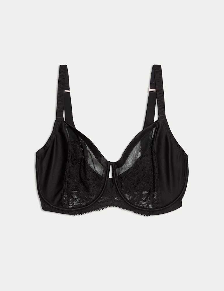 Silk & Lace Wired Minimiser Bra (C-G) | Rosie | M&S