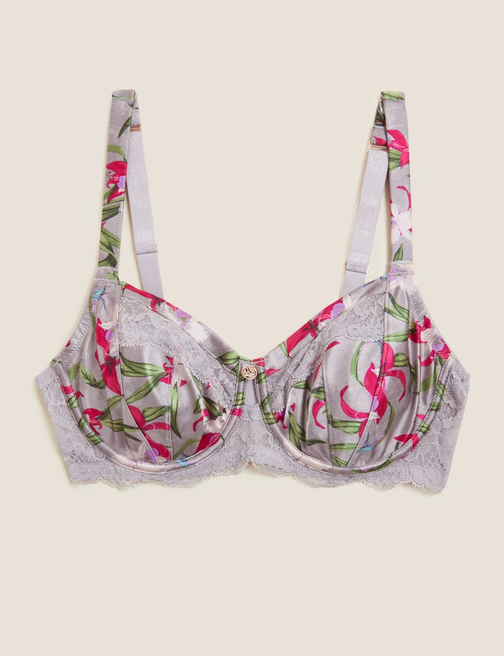 Silk & Lace Wired Minimiser Bra C-G | Rosie | M&S