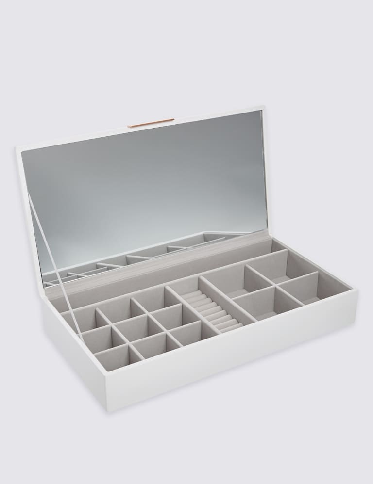 Sleek Bonded Large Jewellery Box | M&S Collection | M&S