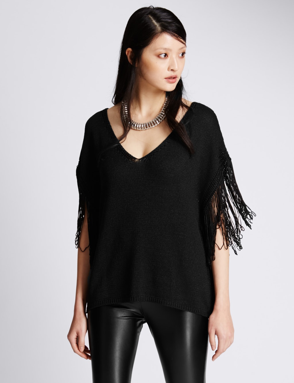 Sleeveless Fringe Jumper | Limited Edition | M&S